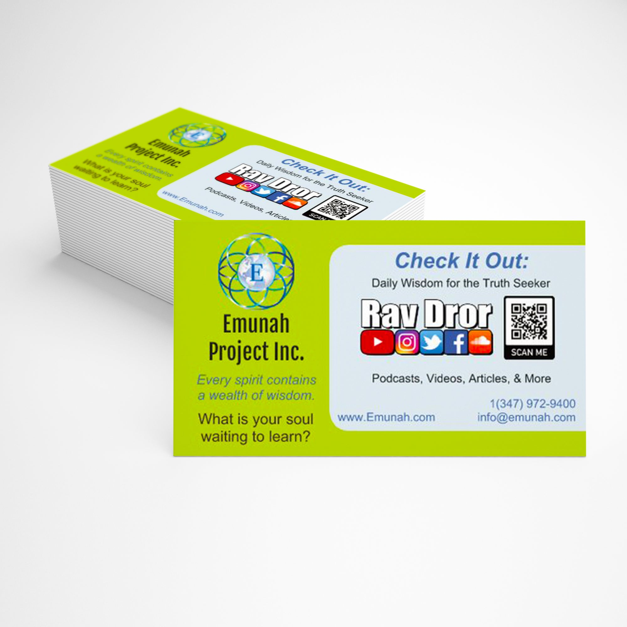 Emunah Project/ Rav Dror Outreach Cards - Emunah Shop